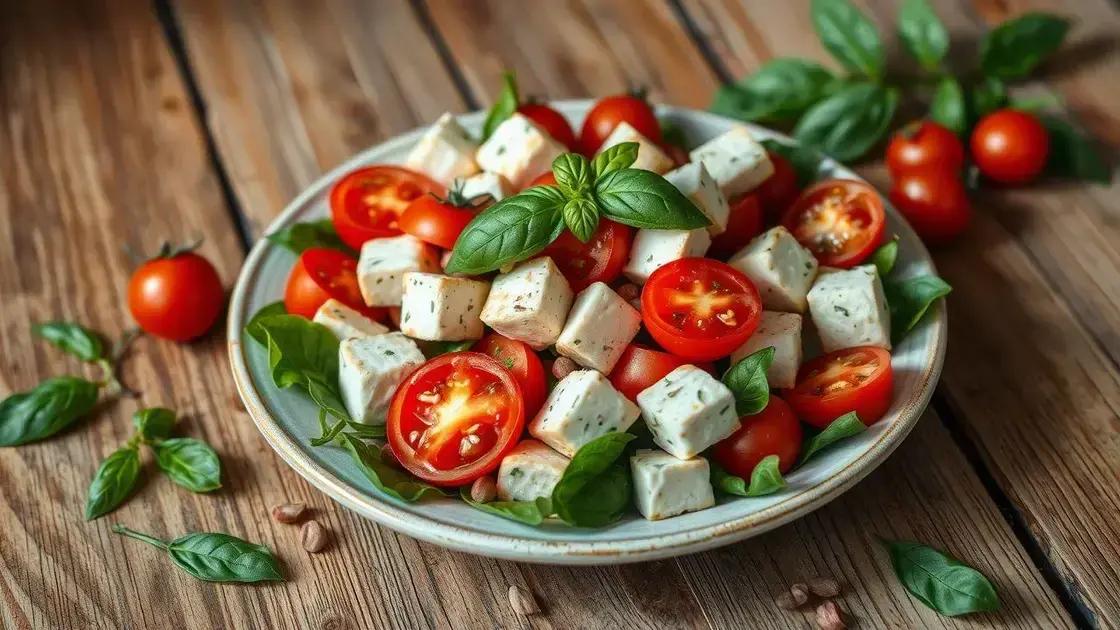 Aprenda a preparar uma deliciosa salada de tofu caprese