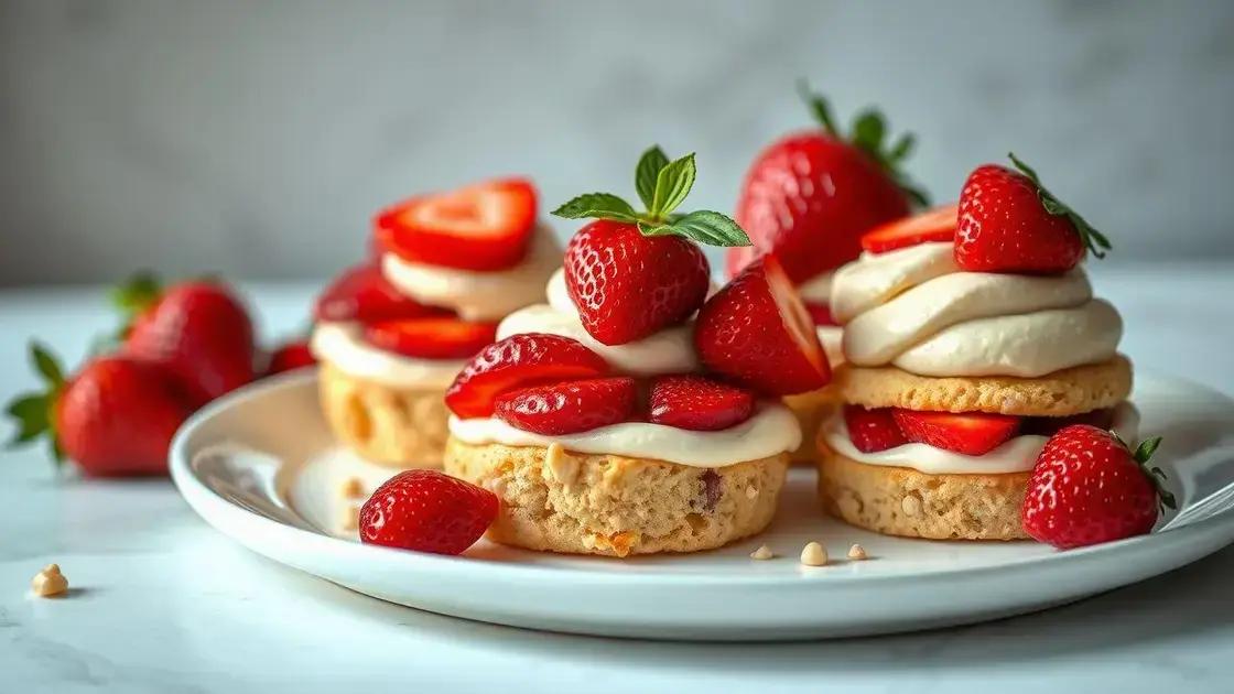 Deliciosos Shortcakes de Morango com Manjericão e Creme de Caju