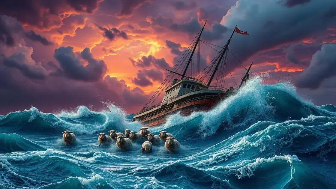 Navio afunda com 2 mil ovelhas e gera polêmica no abate de animais